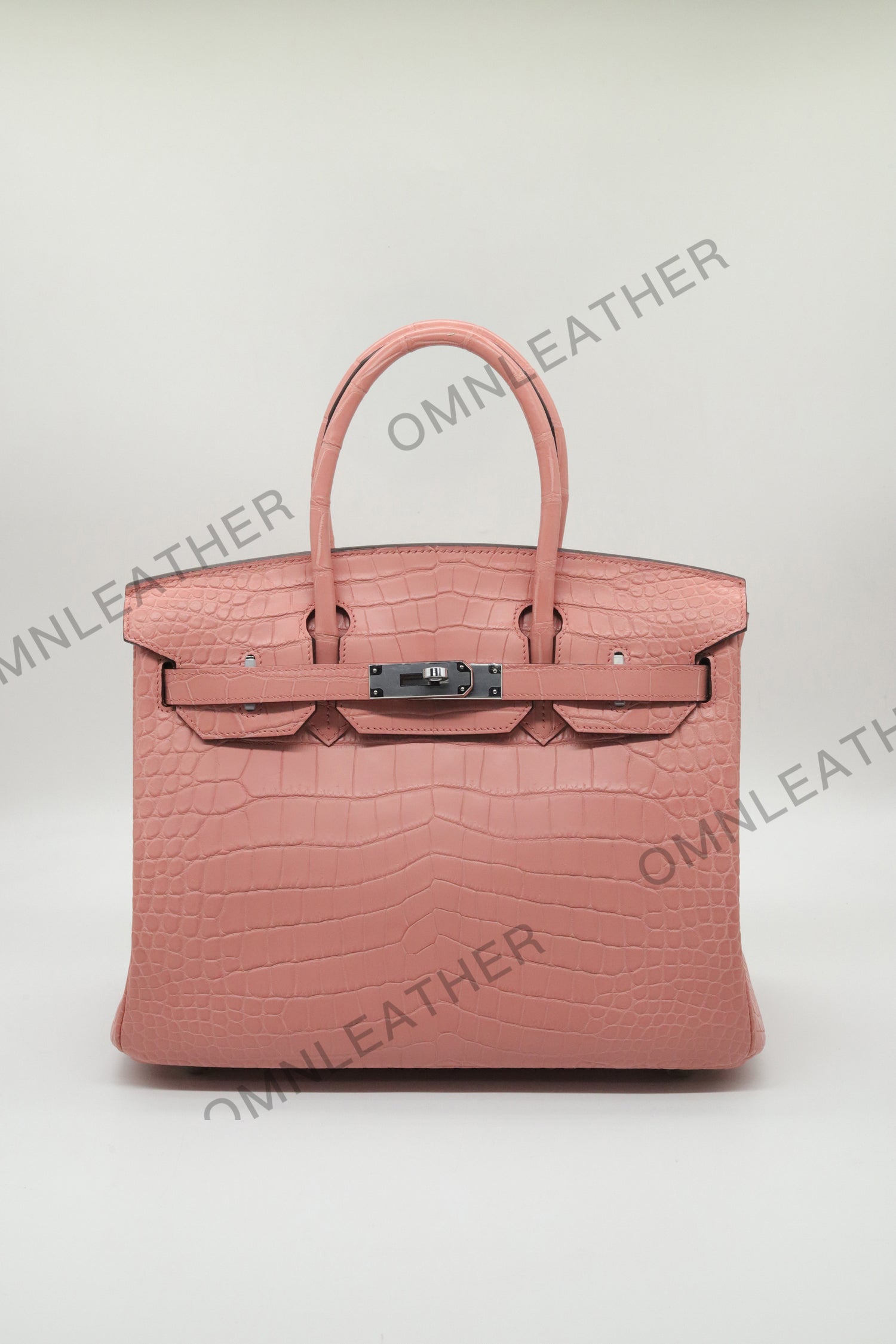 London 35 Birkin Style HCP Saltwater Croc Leather Glossy Red Mix Color ...